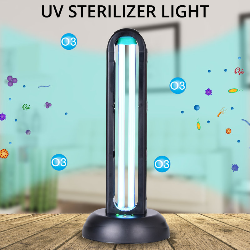 WBM Smart UV Light Sanitizer, UVC Disinfection Blue Lamp,40W Remote Control Ultraviolet Ozone 1 ...